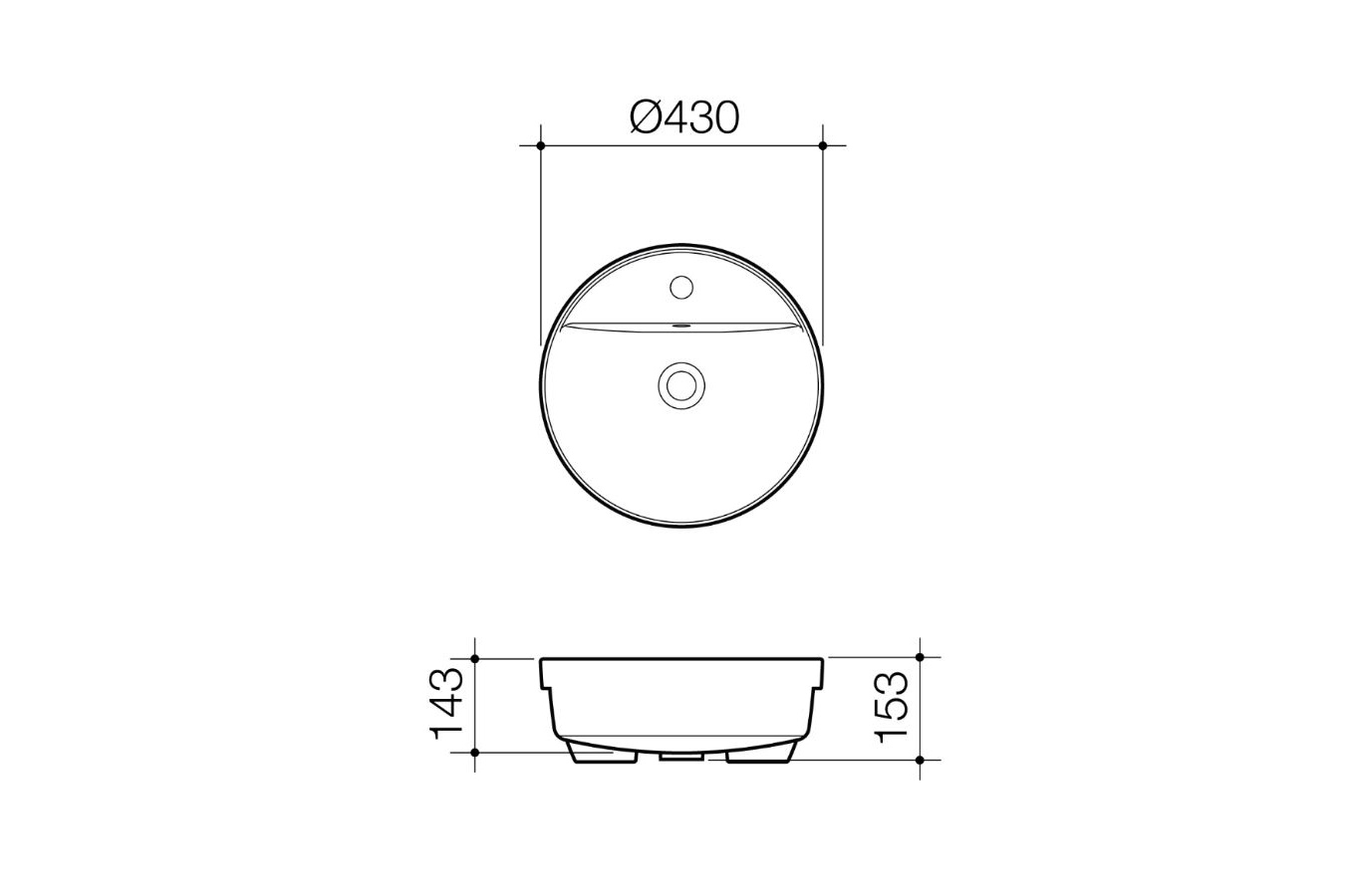 Tribute Semi-Recessed Basin | Basins | Oakleys Bathroom Supplies