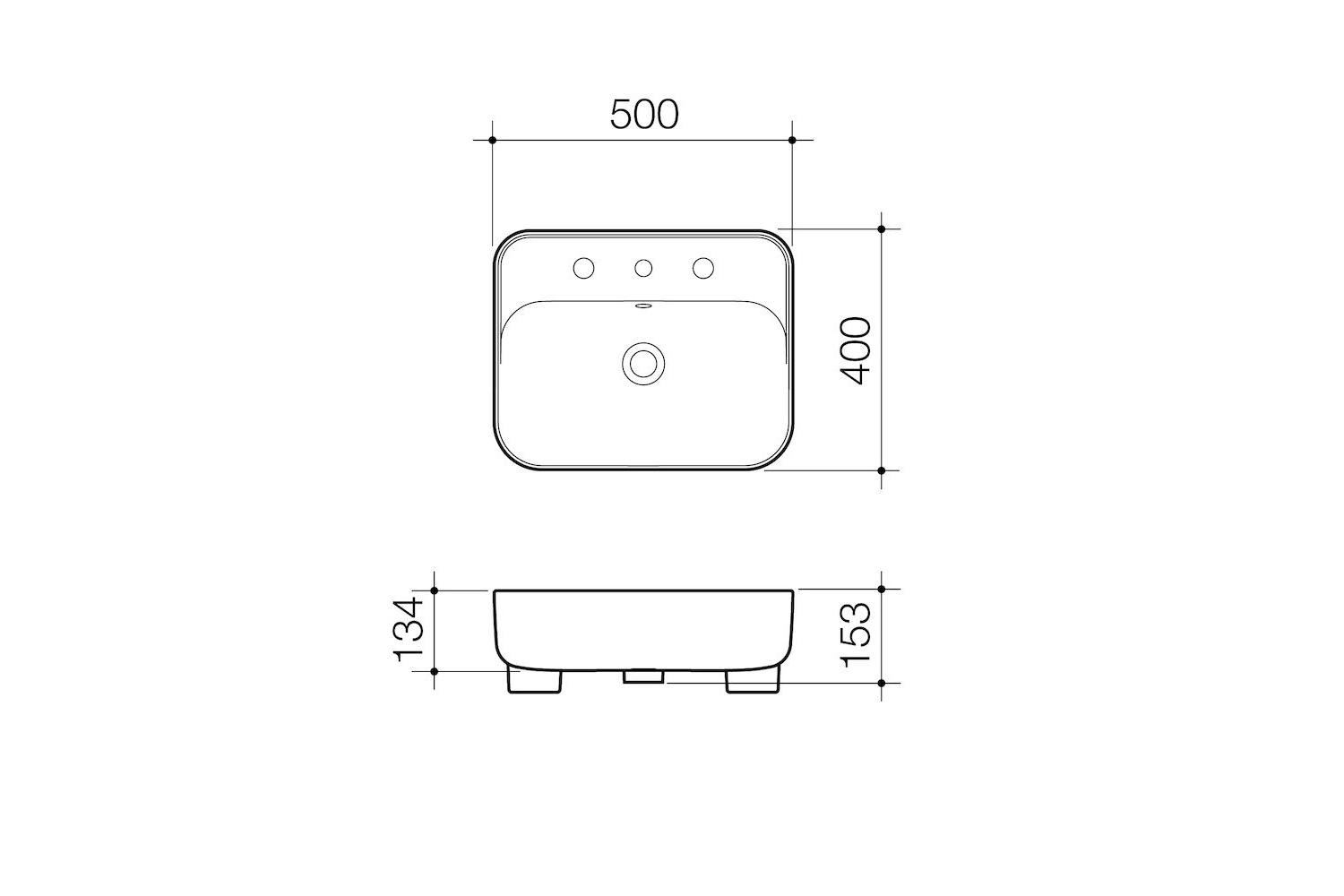 Tribute Semi-Recessed Basin | Basins | Oakleys Bathroom Supplies