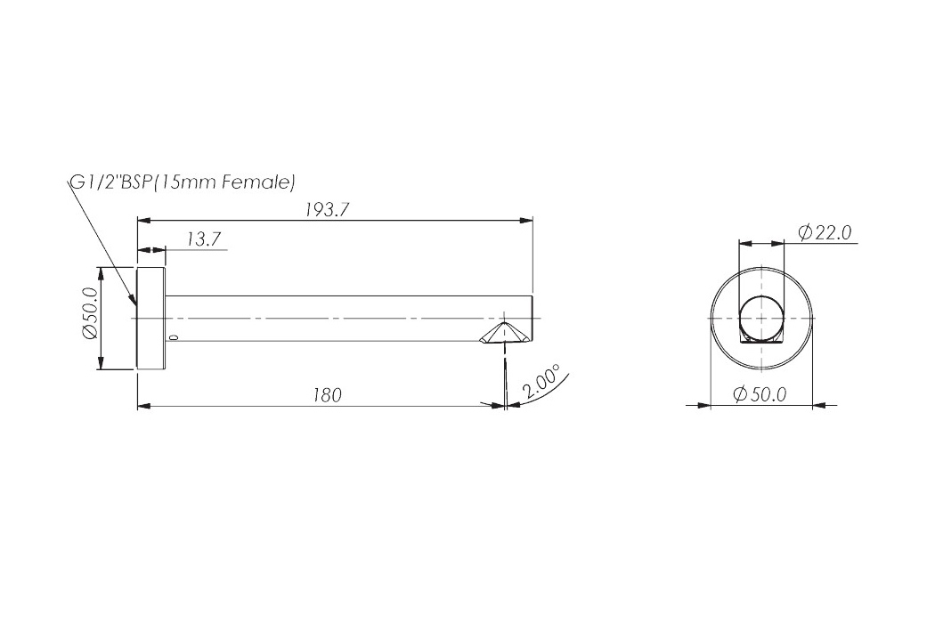 Maci Bath Spout | Tapware | Oakleys Bathroom Supplies