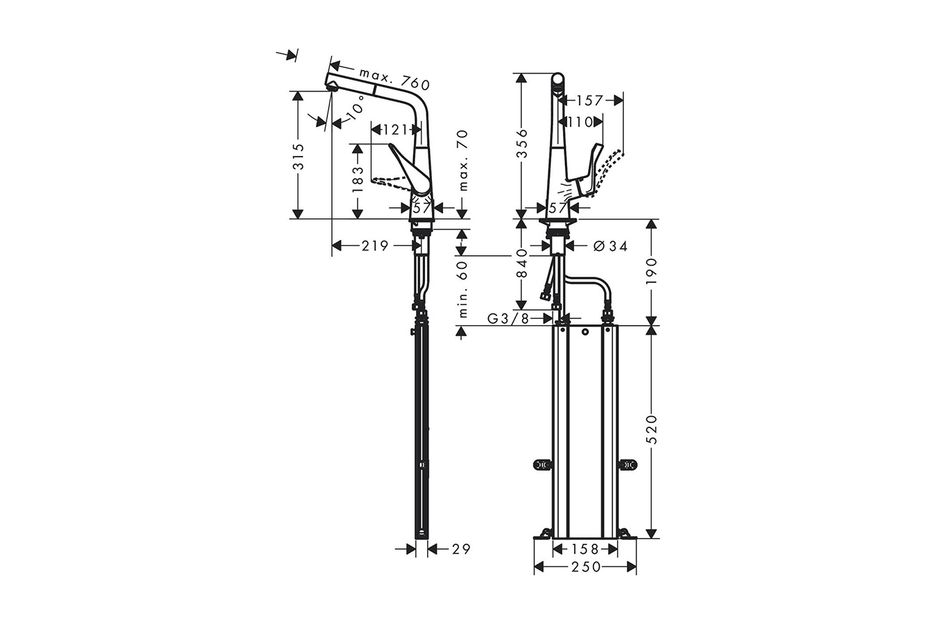 Metris M71 Single Lever Kitchen Mixer | Sink Mixers | Oakleys Bathroom ...