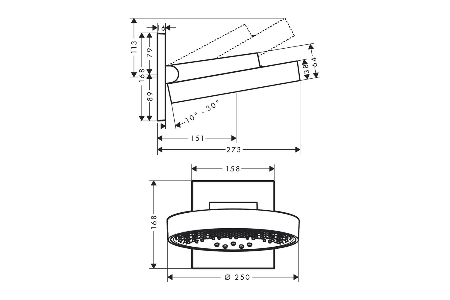Rainfinity Overhead Shower | Tapware | Oakleys Bathroom Supplies