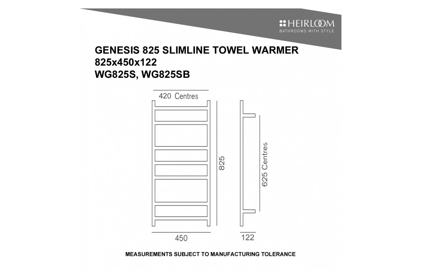 Genesis Heated Towel Warmer | Accessories | Oakleys Bathroom Supplies