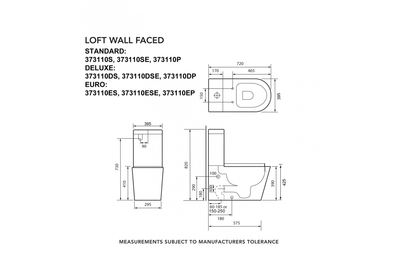 Loft Wall Faced Toilet | Toilets | Oakleys Bathroom Supplies