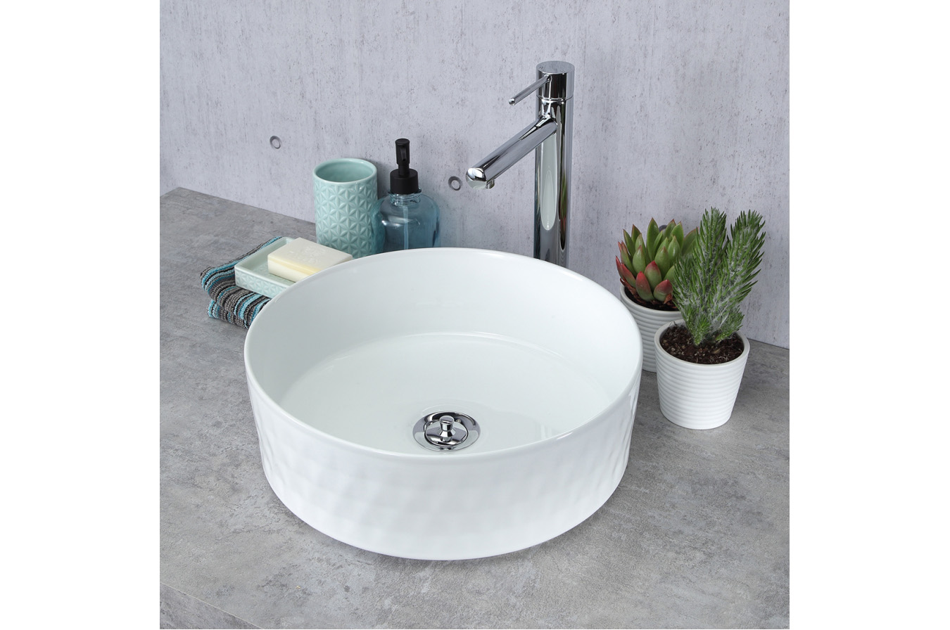 Radial 355 Textured Countertop Basin | Basins | Oakleys Bathroom Supplies