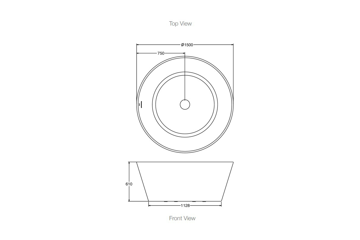 Evok 2.0 Seamless Round 1500 Freestanding Bath | Baths | Oakleys ...