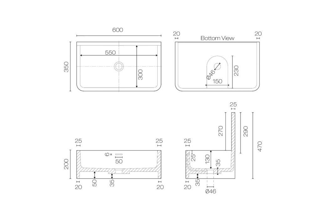 Apollo Wall Hung Basin | Basins | Oakleys Bathroom Supplies