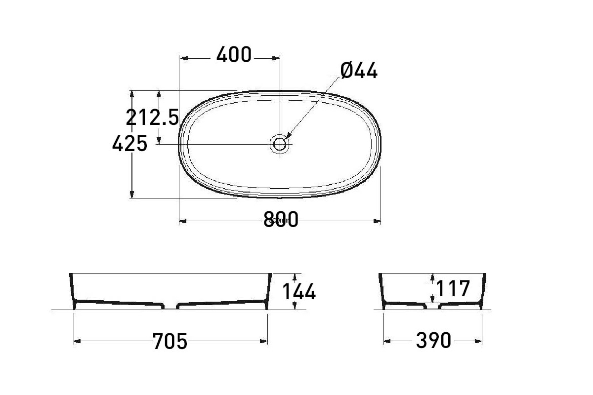 Bare Concrete Vessel Basin | Basins | Oakleys Bathroom Supplies