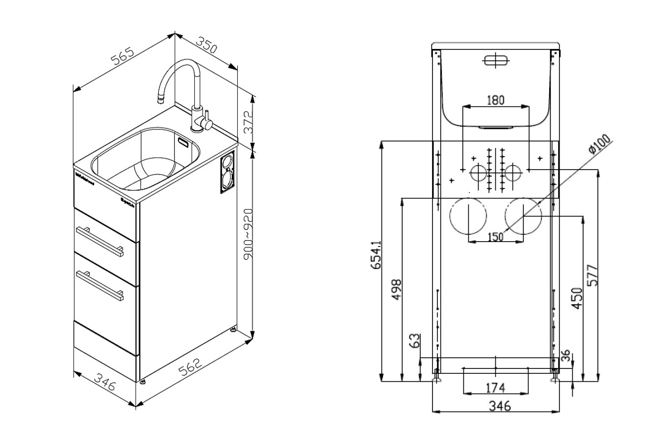 Supertub Classic Slim Sized With Storage Drawers | Tubs | Oakleys ...
