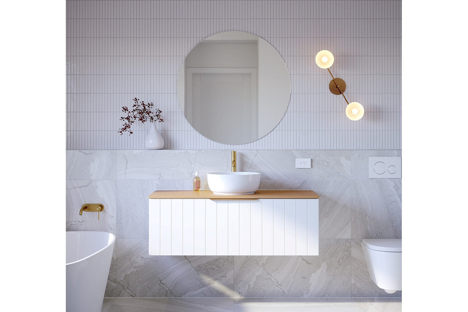 Savoy 50 Benchtop Wall Vanity | Vanities | Oakleys Bathroom Supplies