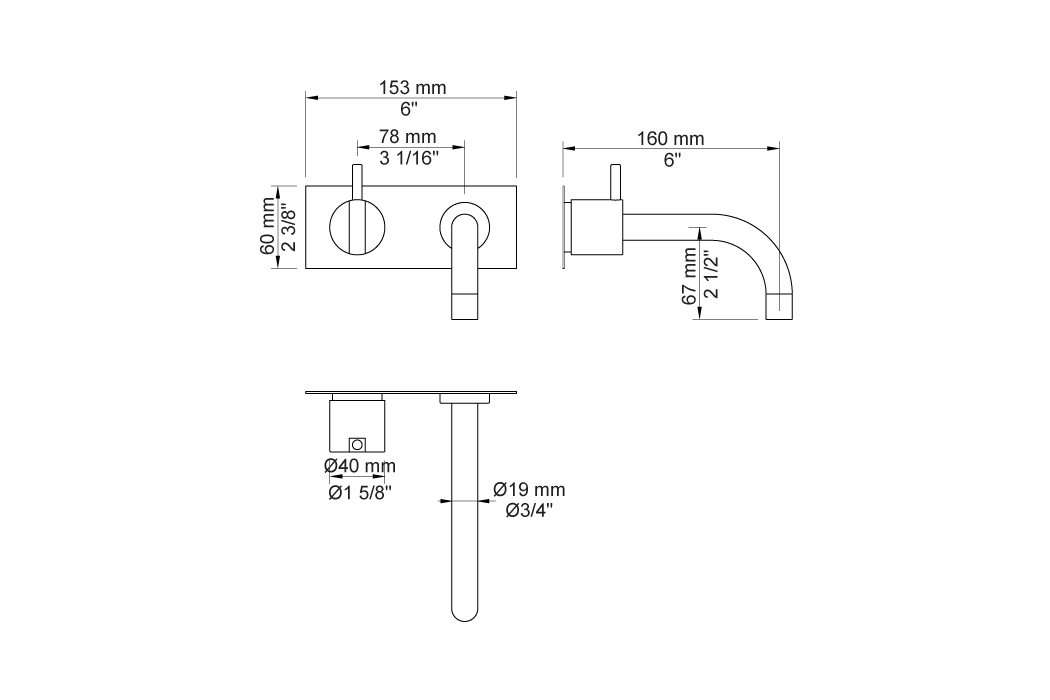 Vola 111 Wall Mount Basin Mixer | Tapware | Oakleys Bathroom Supplies